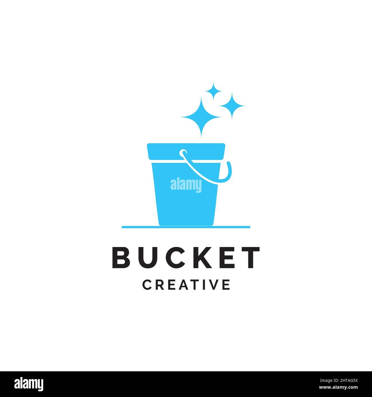 Vektorvorlage für Symbole im Design des Bucket-Logos Stock-Vektorgrafik ...