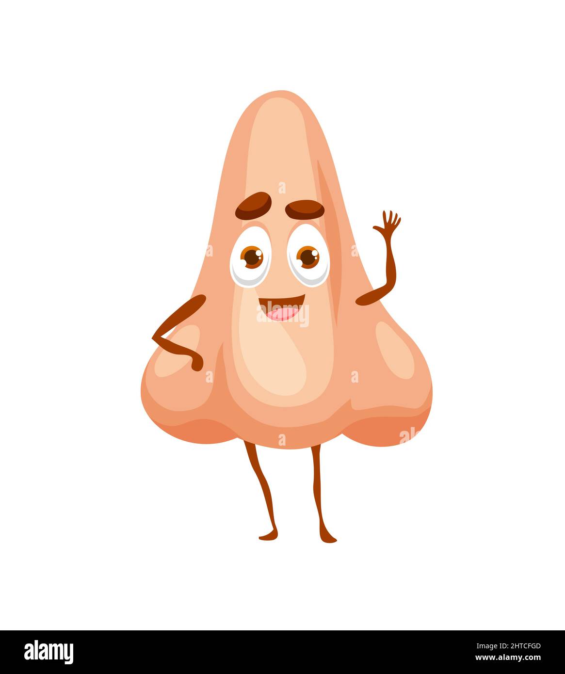 Human lustig Cartoon Nase Charakter. Vector nette Persönlichkeit, Teil ...