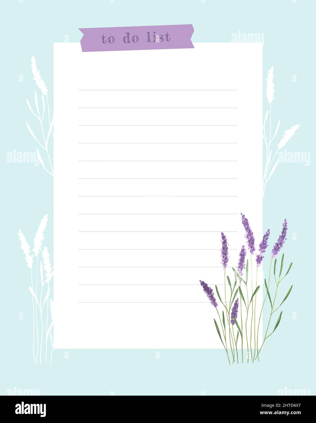 Zu tun Liste , Planer Notiz-Planer, Collage Witch Lavendel Aquarell ...