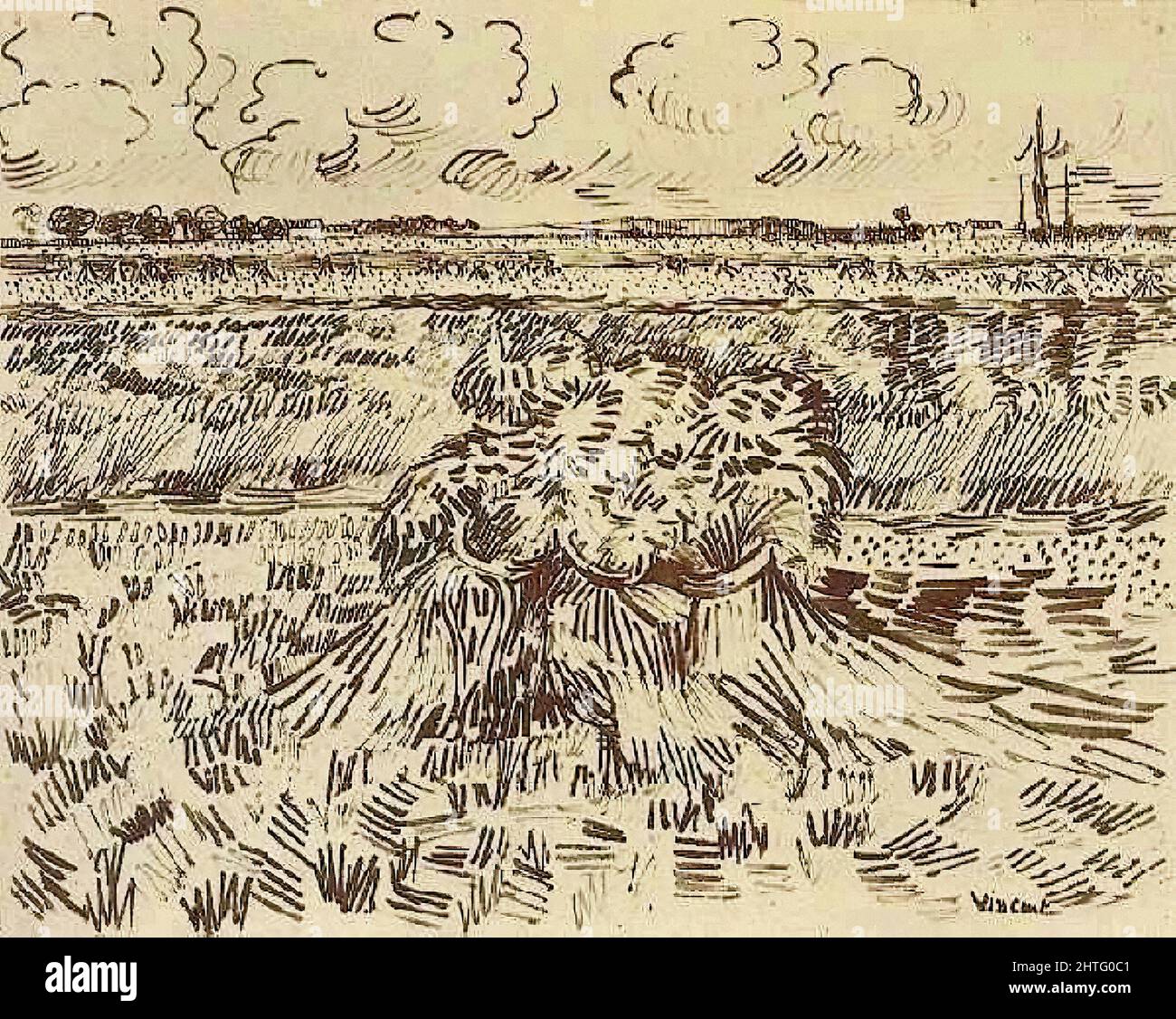 Weizenfeld mit garben -Fotos und -Bildmaterial in hoher Auflösung – Alamy