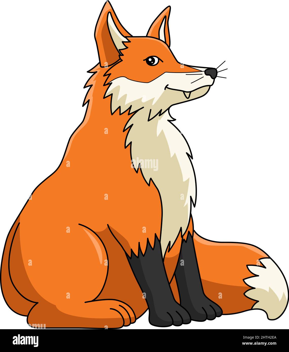 Fox Cartoon Farbige Cliparte Illustration Stock-Vektorgrafik - Alamy