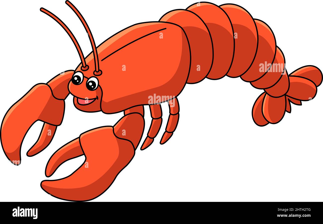 Hummer Cartoon Farbige Cliparte Illustration Stock-Vektorgrafik - Alamy