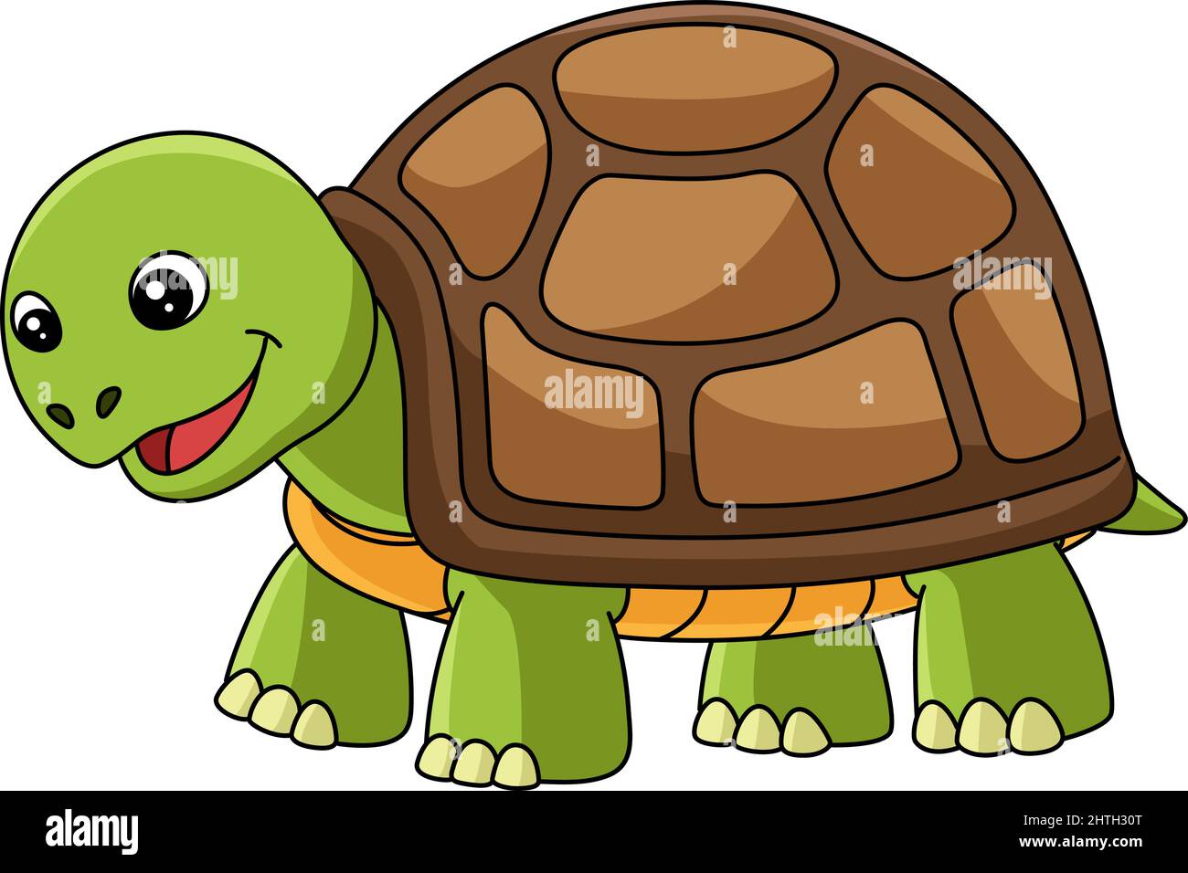 Schildkröte Cartoon Clipart Tier Illustration Stock-Vektorgrafik - Alamy