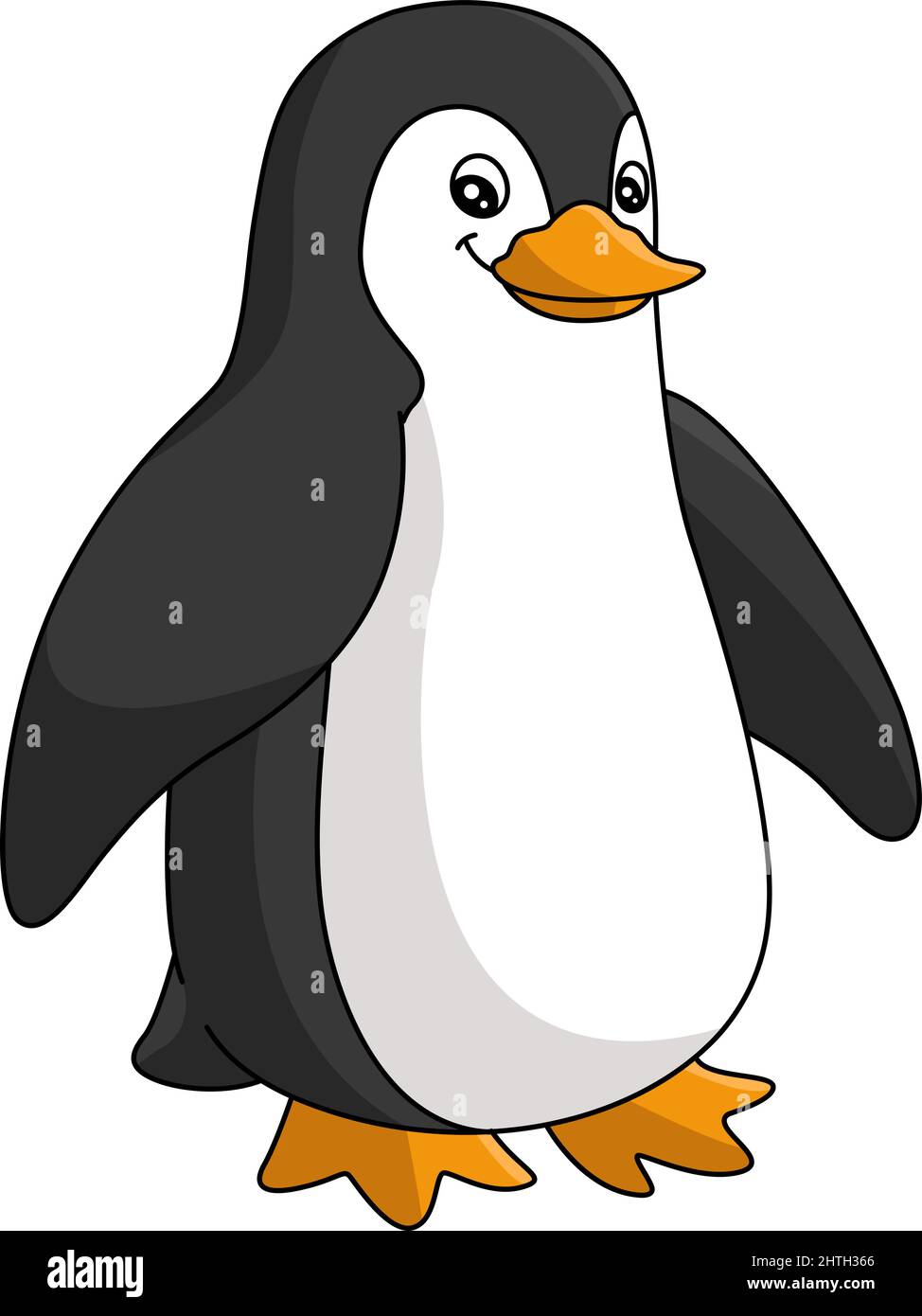 Pinguin Cartoon Farbige Cliparte Illustration Stock-Vektorgrafik - Alamy