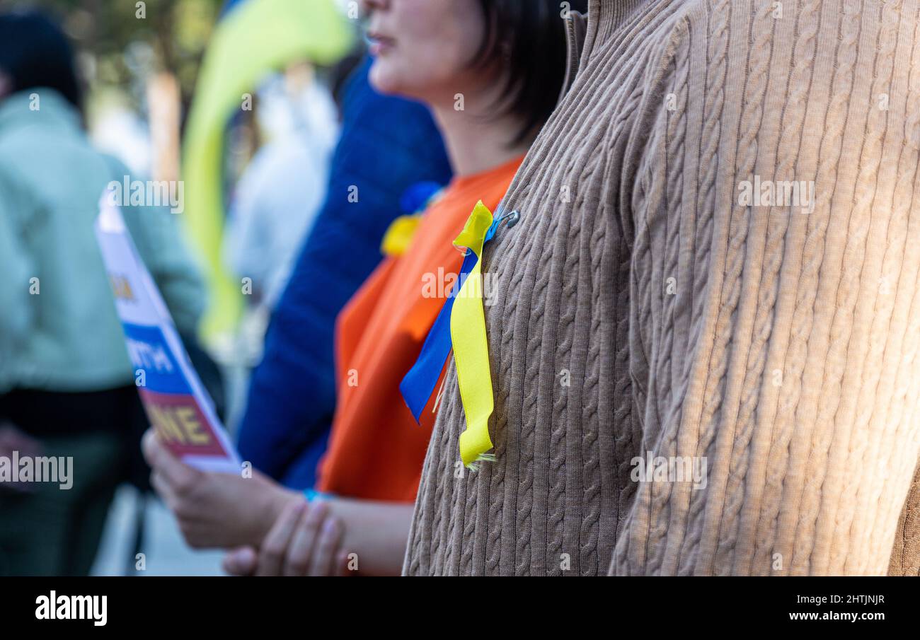 Krieg stoppen. Demonstration des ukrainischen Volkes gegen den Eintritt ... Krieg stoppen. Demonstration des ukrainischen Volkes gegen den Eintritt ...