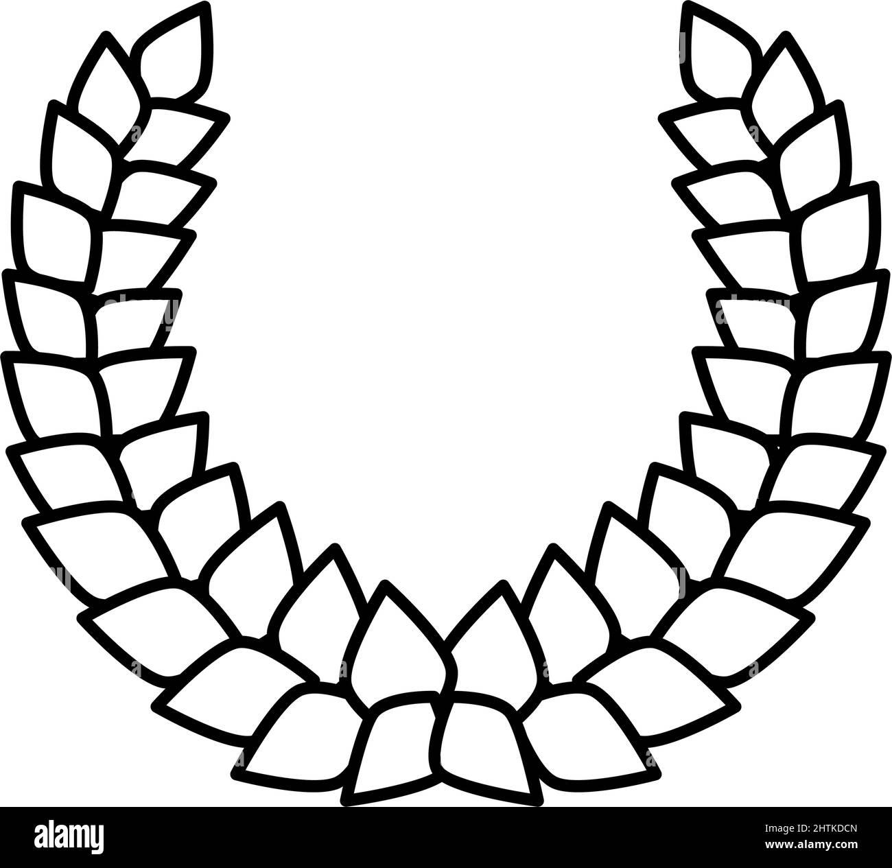 lorbeerkranz antike rom Linie Symbol Vektor Illustration Stock ...