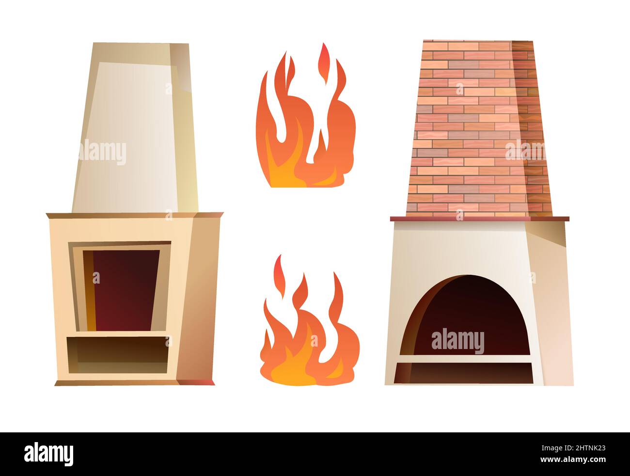 Cartoon home fireplace Stock-Vektorgrafiken kaufen - Alamy