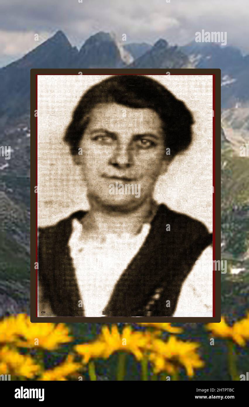 Ein altes Porträt der echten Baroness Maria Augusta von Trapp geb ...