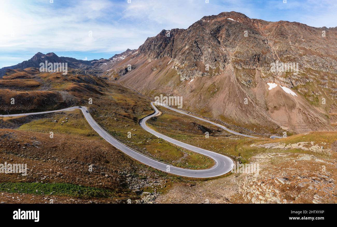 Timmelsjoch Hochalpenstraße, Passo del Rombo, Passstraße zwischen Tirol ...