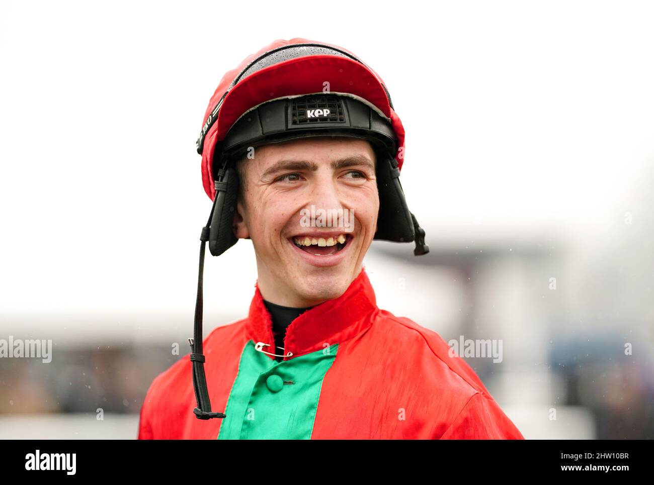 Jockey Ellis Collier vor dem Wettkampf in der Behindertenhürde der ...