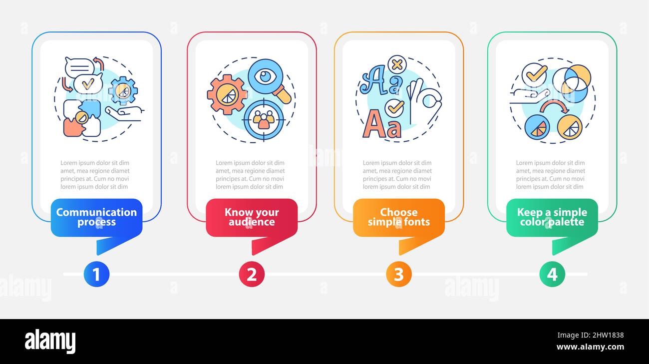 Grafik Design Regeln Rechteck Infografik Vorlage Stock-Vektorgrafik - Alamy