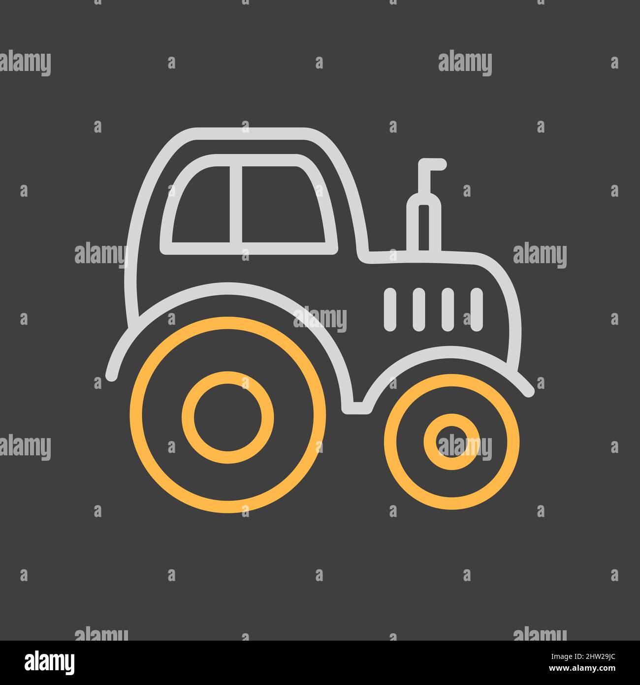 Symbol Schlepper. Bauer Maschinen. Landwirtschaft unterzeichnen. Grafik ...