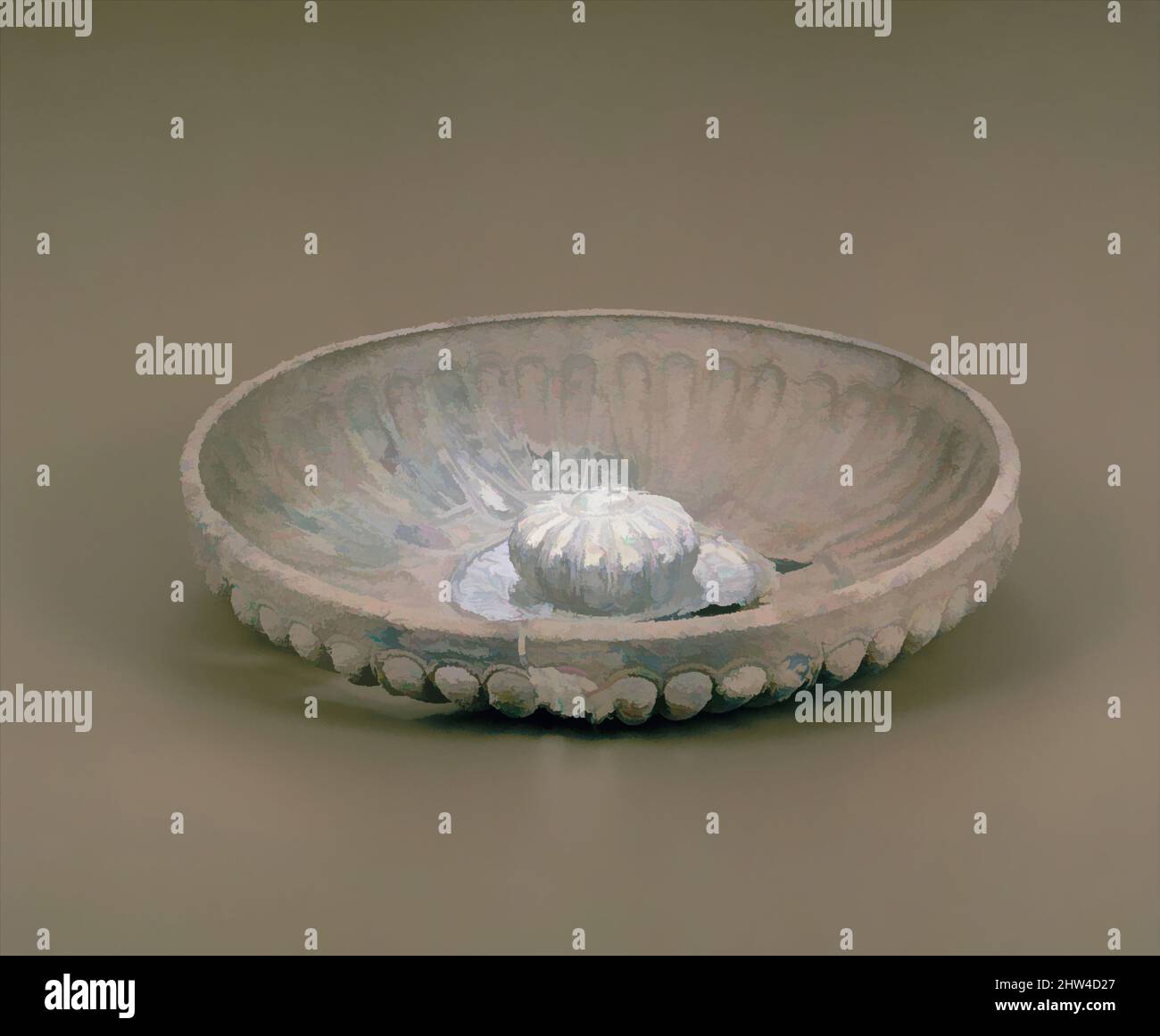 Kunst inspiriert von Silver phiale (Libation Bowl), archaisch, Ende 7 ...