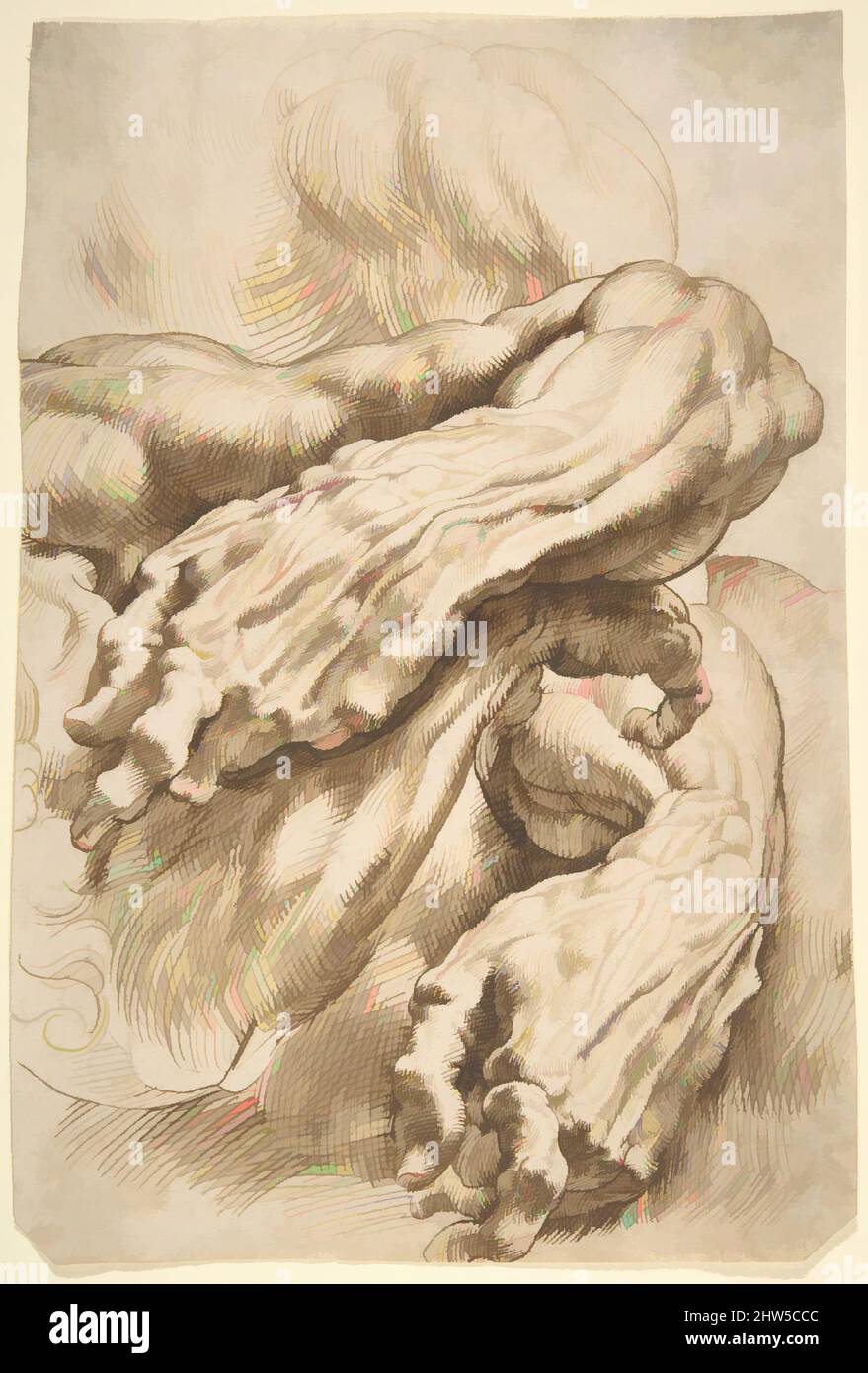 Kunst inspiriert von Anatomical Studies: Ein linker Unterarm in zwei Positionen und ein rechter ...