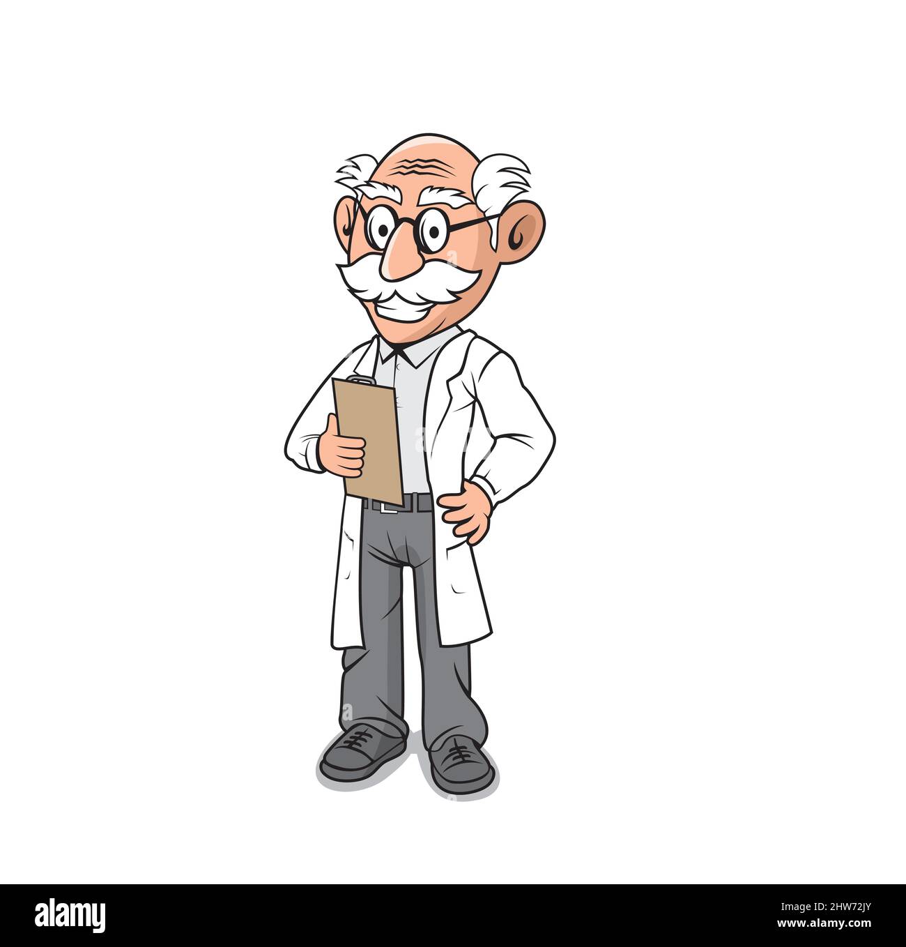 Professor alter Mann Cartoon Charakter Design Illustration Vektor eps ...