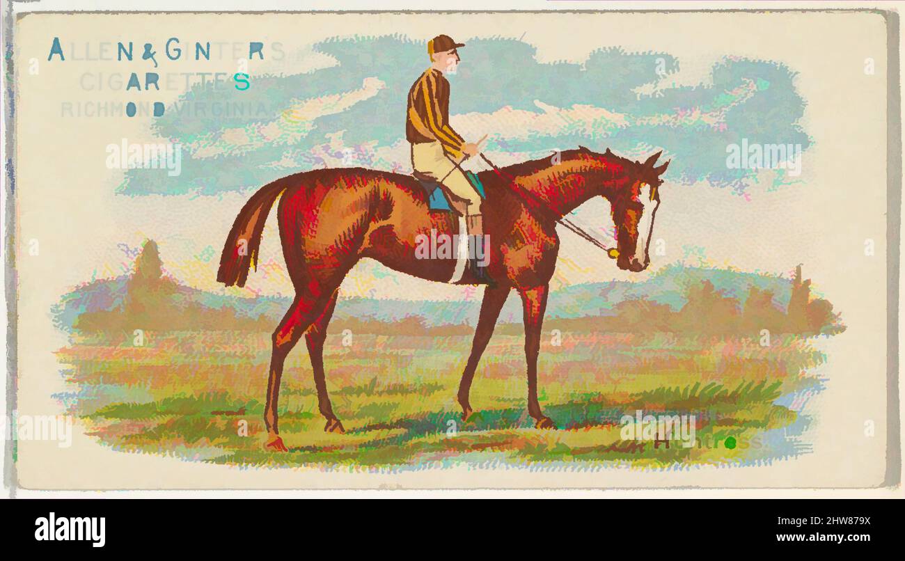 Von Huntress inspirierte Kunst, aus der World's Racers-Serie (N32) für Allen & Ginter Zigaretten ...