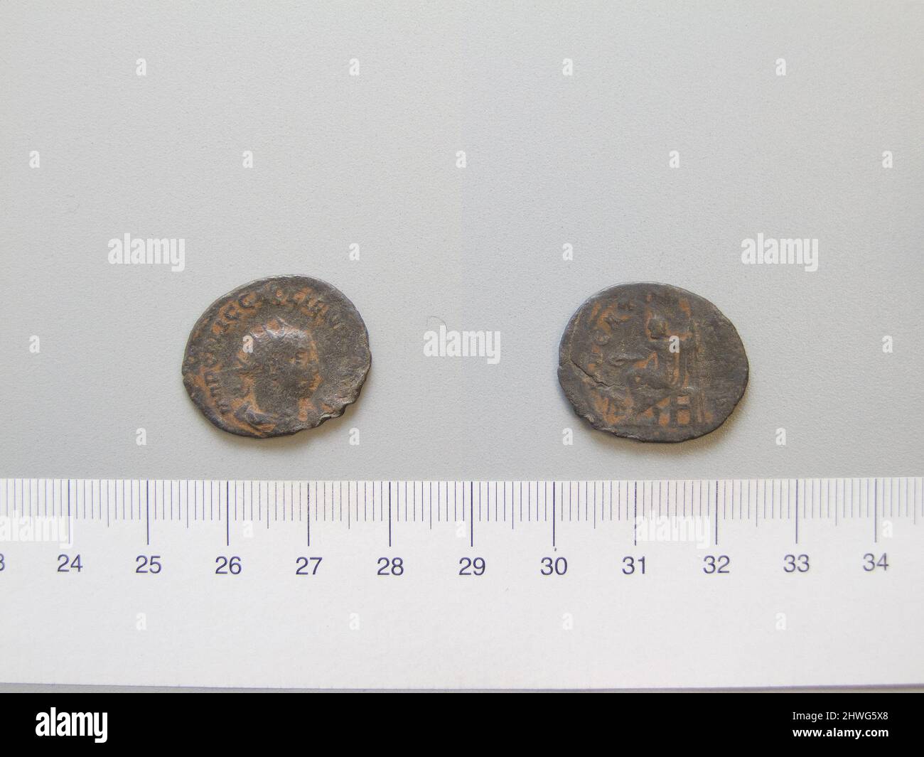 Antoninianus von Gallienus, Kaiser von Rom aus Viminacium. Herrscher ...