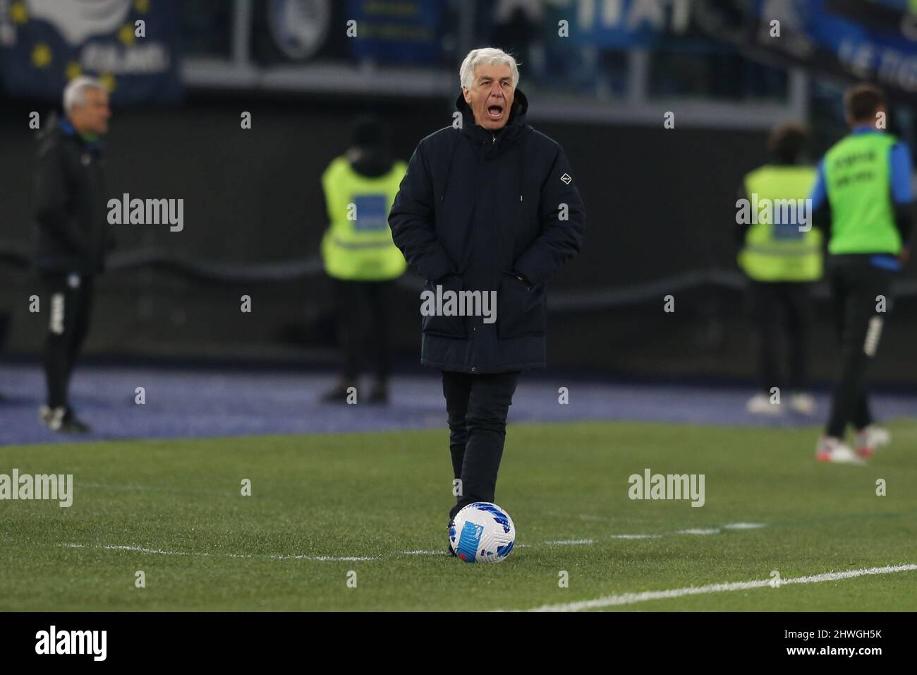 Der italienische Trainer von Atalanta, Gian Piero Gasperini ...