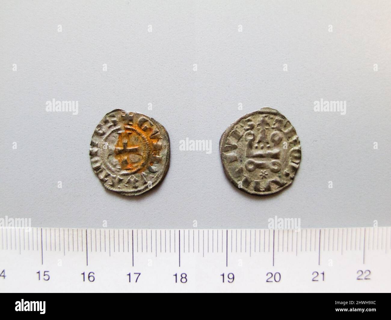 1 Denier von Guy II de la Roche aus Theben. Herrscher: Guy II de la ...
