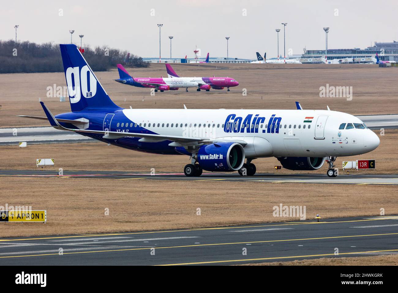 Budapest, Ungarn - 5. März 2022: Go First GoAir Airbus A320 NEO ...