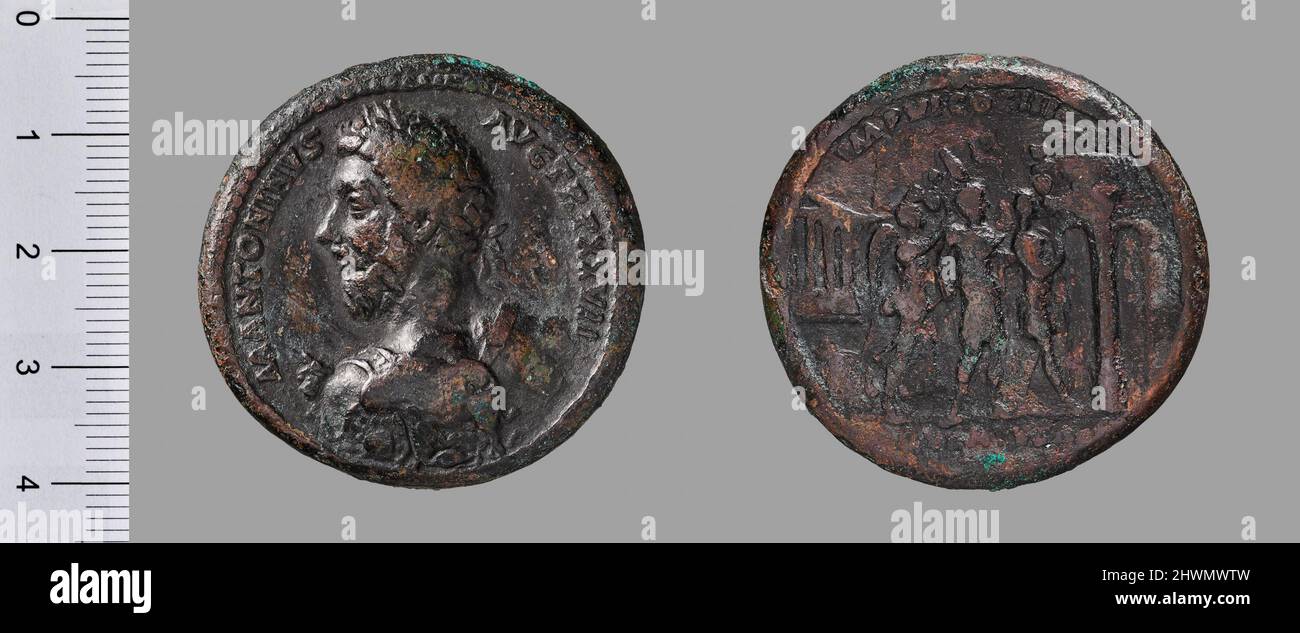 Medaillon von Marcus Aurelius, Kaiser von Rom, aus Rom. Herrscher ...