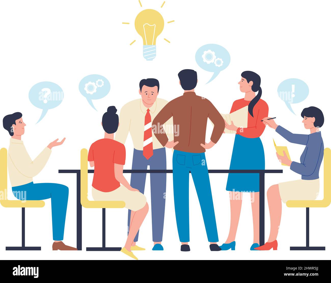 Teamarbeit und Brainstorming. Innovation Team Office-Prozess, Menschen ...