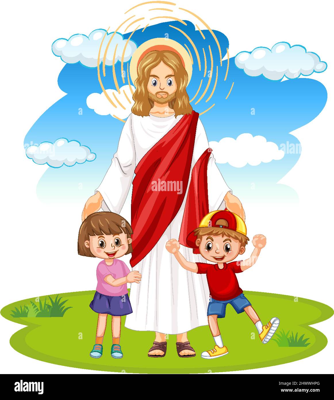 Jesus mit kindern Ausgeschnittene Stockfotos und -bilder - Alamy