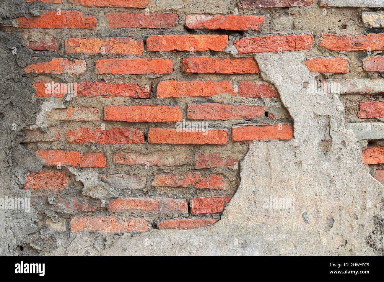 Rote Backstein Block Wand Textur alten Hintergrund alten verwitterten ...