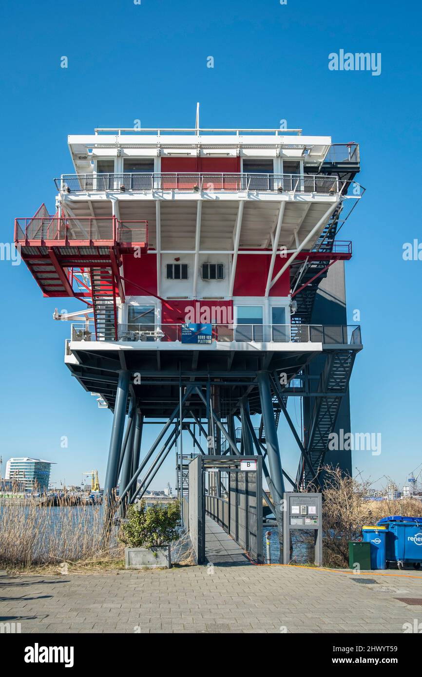 REM-Eiland Restaurant, umgebaute Rundfunkplattform, Nieuwe Houthaven ...