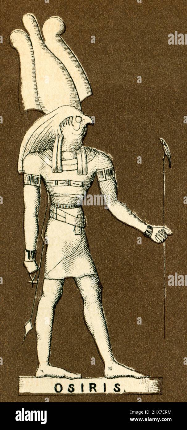 Afrika, Ägypten, Osiris, der ägyptische Gott des Jenseits, Motiv aus ...