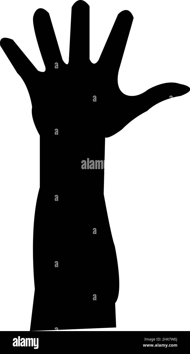 Hand Vektor Illustration. Hand Zeichen Symbol Clip Art Stock ...