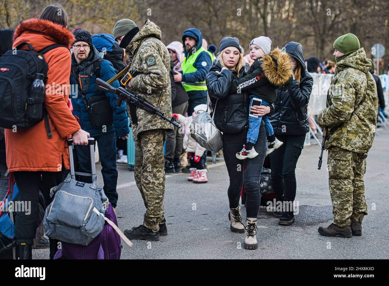 Uzhhorod, Vysne Nemecke, Ukrajina, Slovensko. 08. März 2022 ...