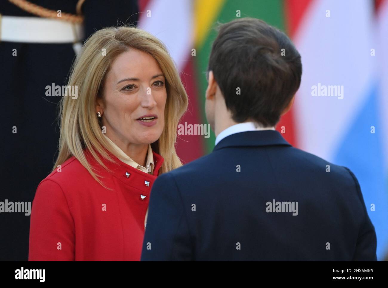 Versailles, Frankreich. 10. März 2022. . Die Vorsitzende des ...