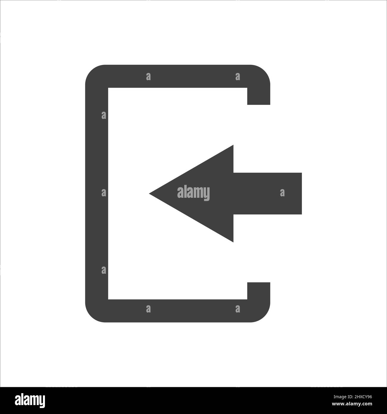 Das Exit-Icon. Logout und Ausgang, Ausgang, Symbol. Flache Vektor ...