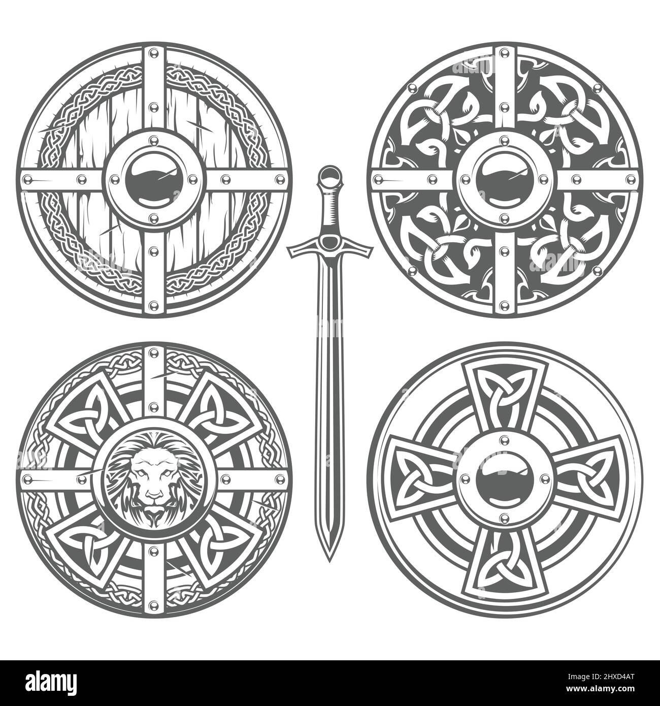 Medieval ornaments Stock-Vektorgrafiken kaufen - Alamy