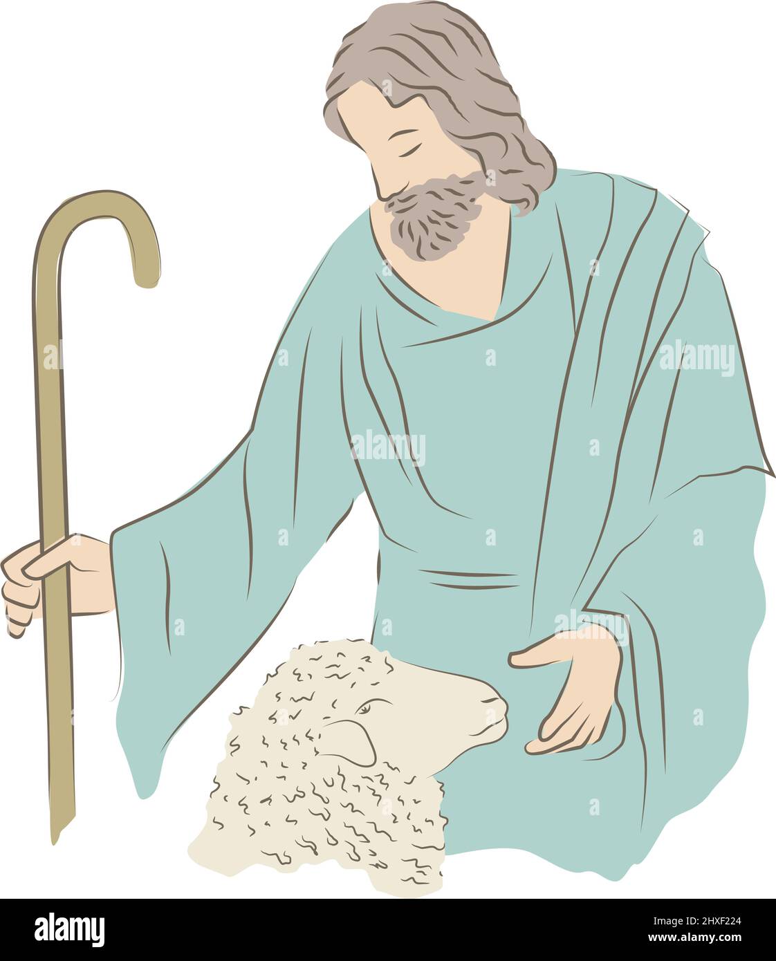 Jesus der hirte Ausgeschnittene Stockfotos und -bilder - Alamy