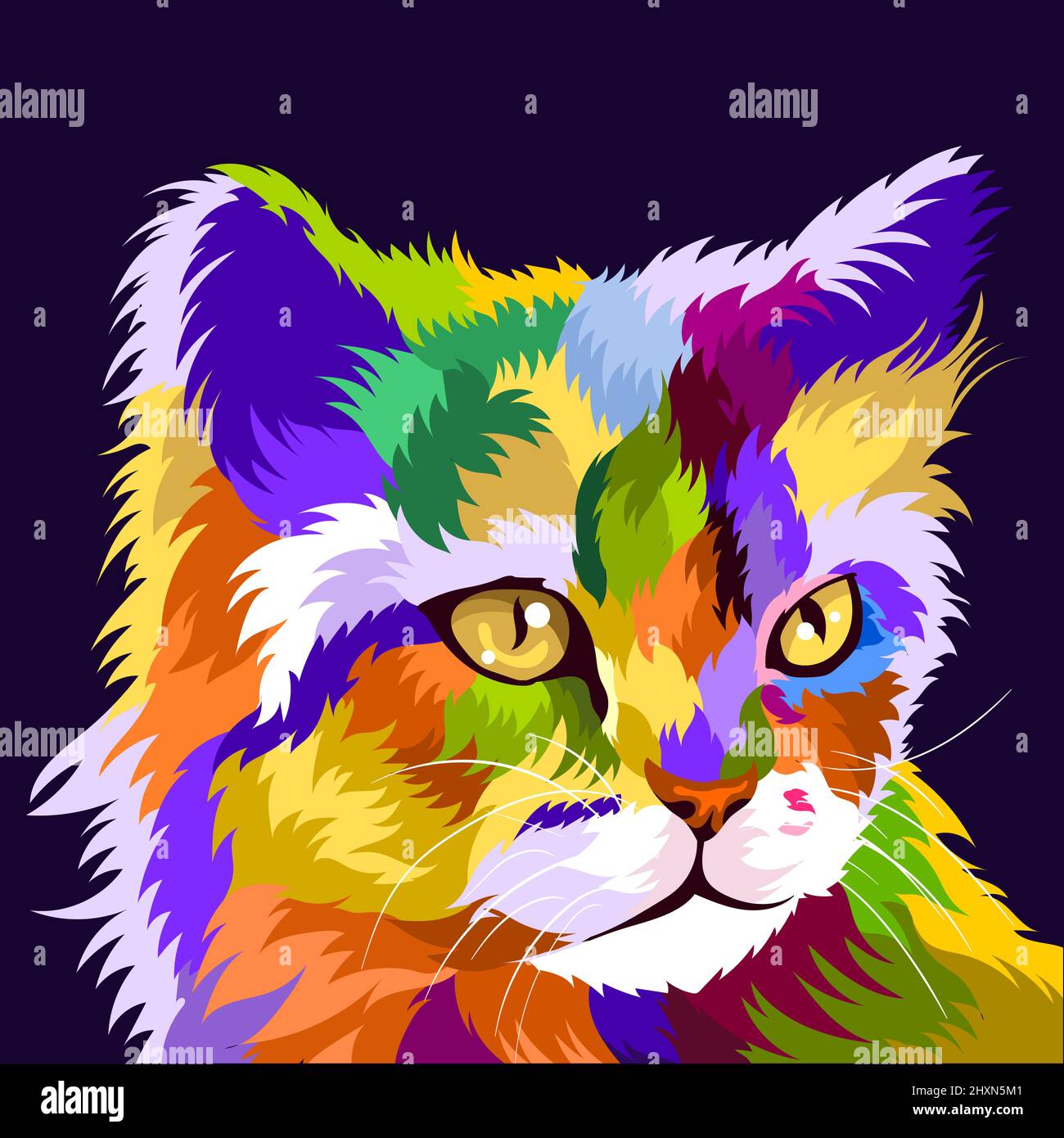 Cat mural Stock-Vektorgrafiken kaufen - Alamy