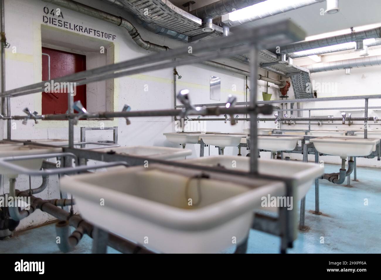 Nürnberg, Deutschland. 13. März 2022. Die Sanitäranlagen mit Kunststoff ...