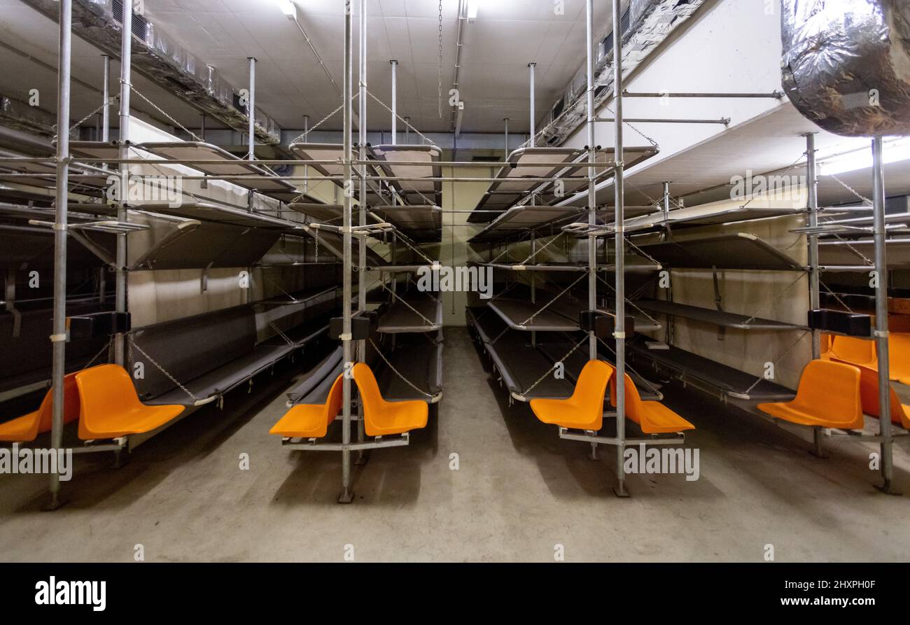 Nürnberg, Deutschland. 13. März 2022. Ein Erholungs- und Schlafraum im ...