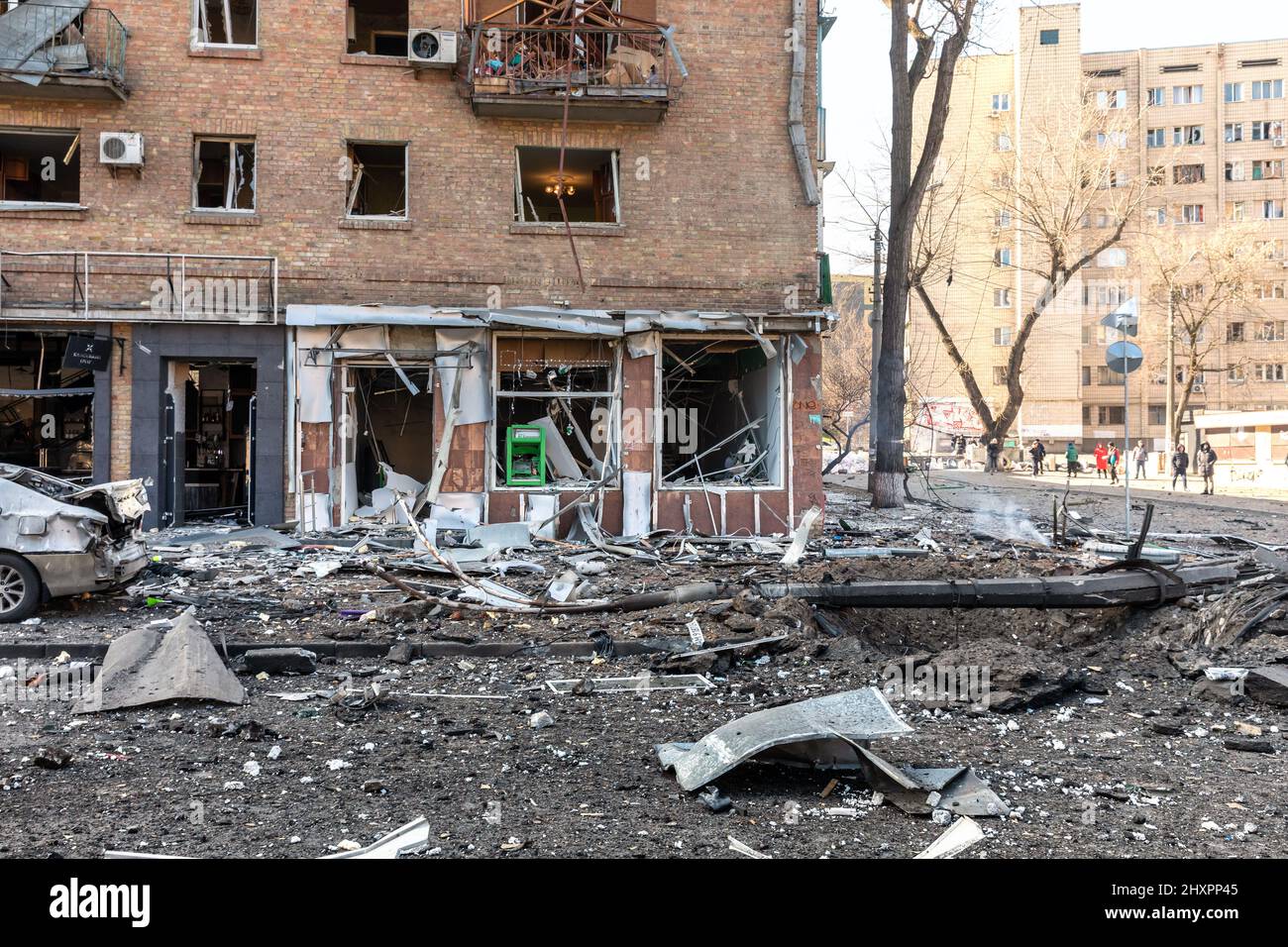 KIEW, UKRAINE - 14. März 2022: KIEW, UKRAINE - 14. März 2022: Krieg in ...