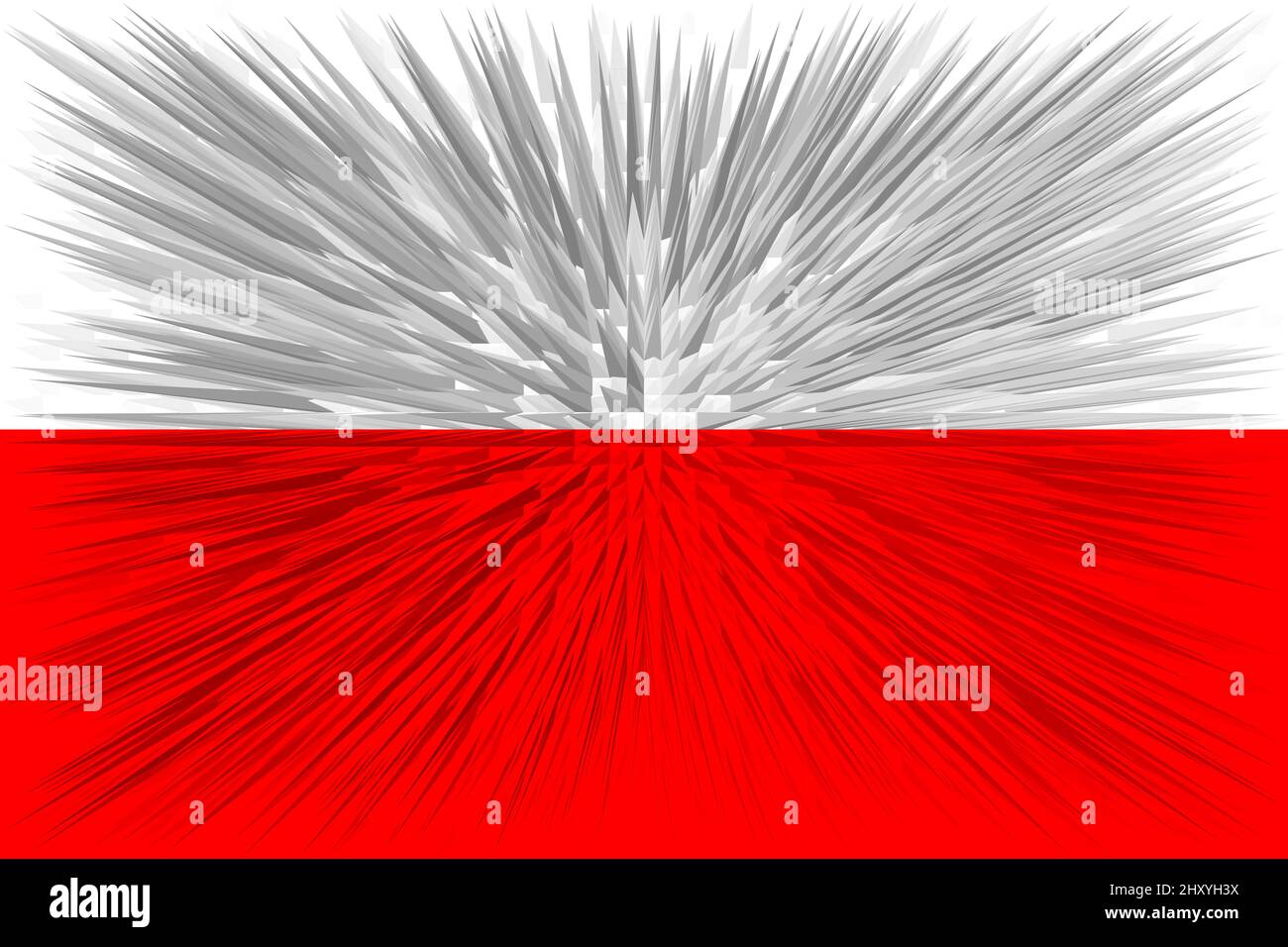 Polen. Flagge Polens. Horizontale Gestaltung. Llustration der ...