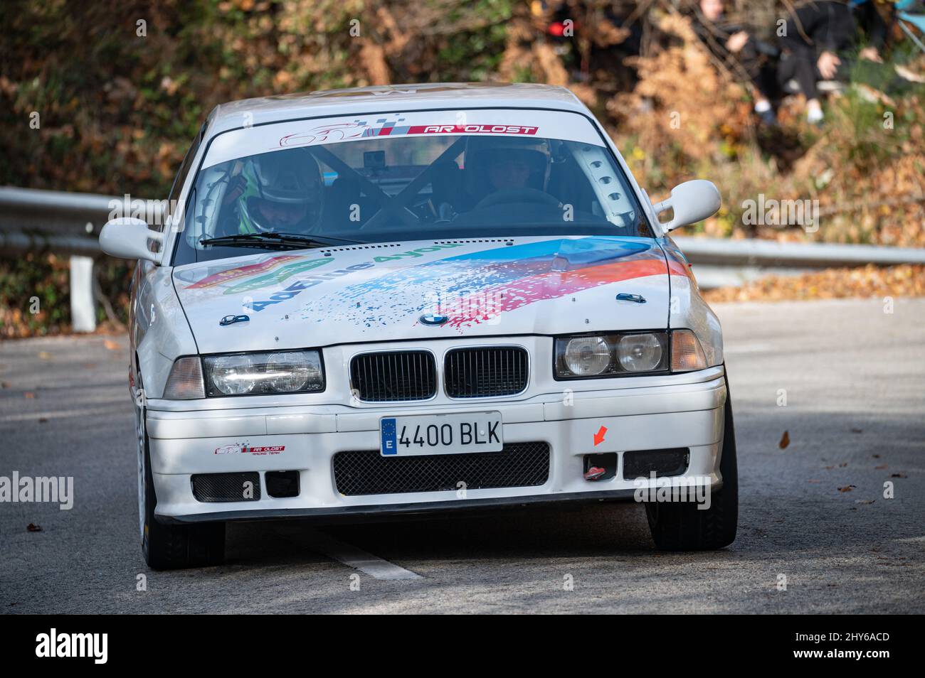 Jahrgang 69. Ausgabe der Costa Brava Rallye BMW E30 M3 auf einer ...