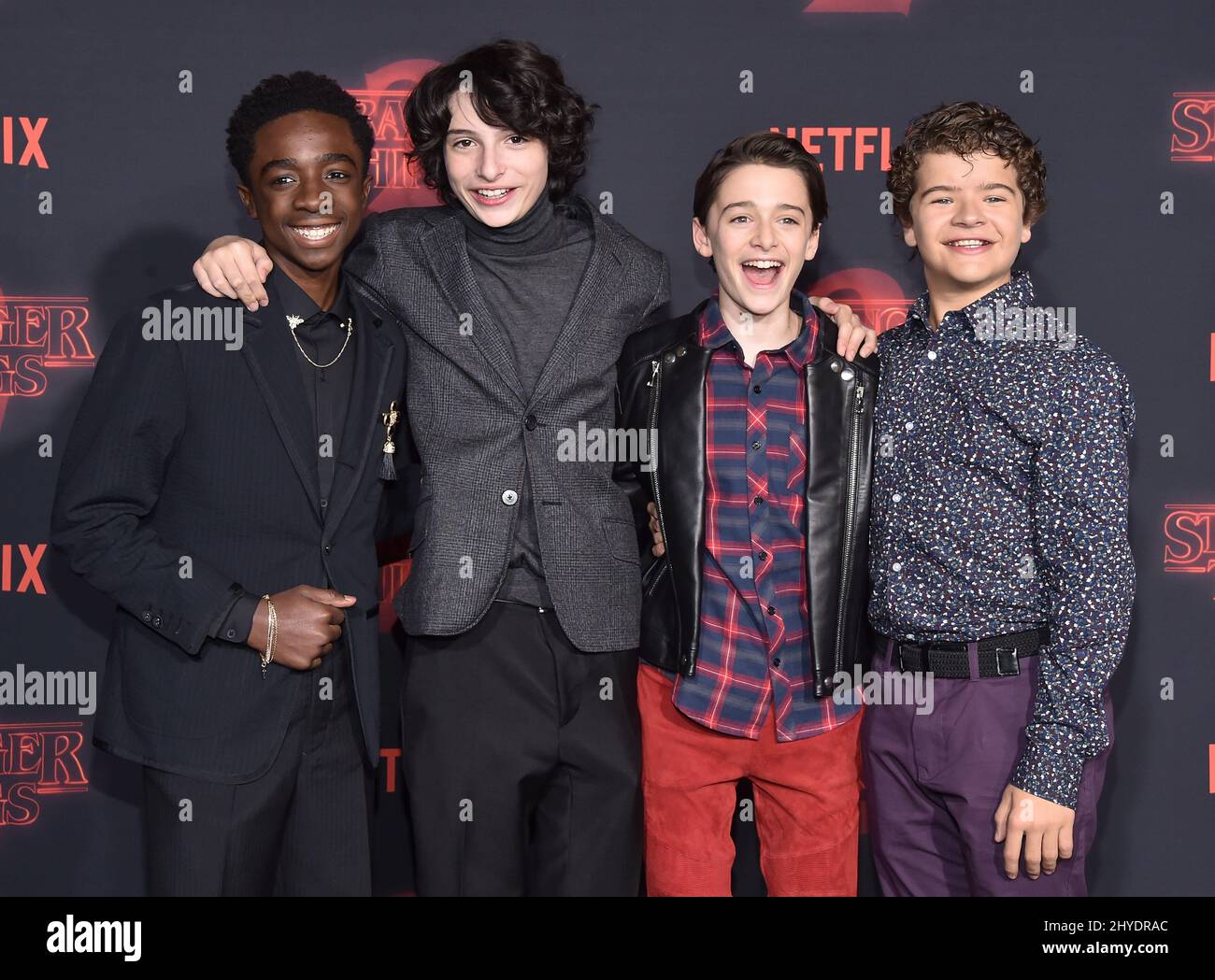 Caleb McLaughlin, Noah Schnapp, gaten Matarazzo, Finn Wolfhard und ...