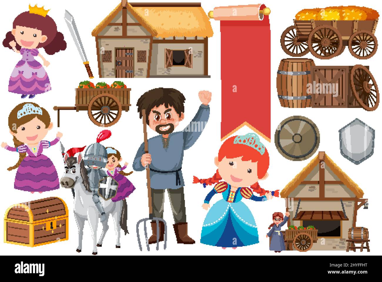 Mittelalterliche historische figuren Stock-Vektorgrafiken kaufen - Seite 2 - Alamy