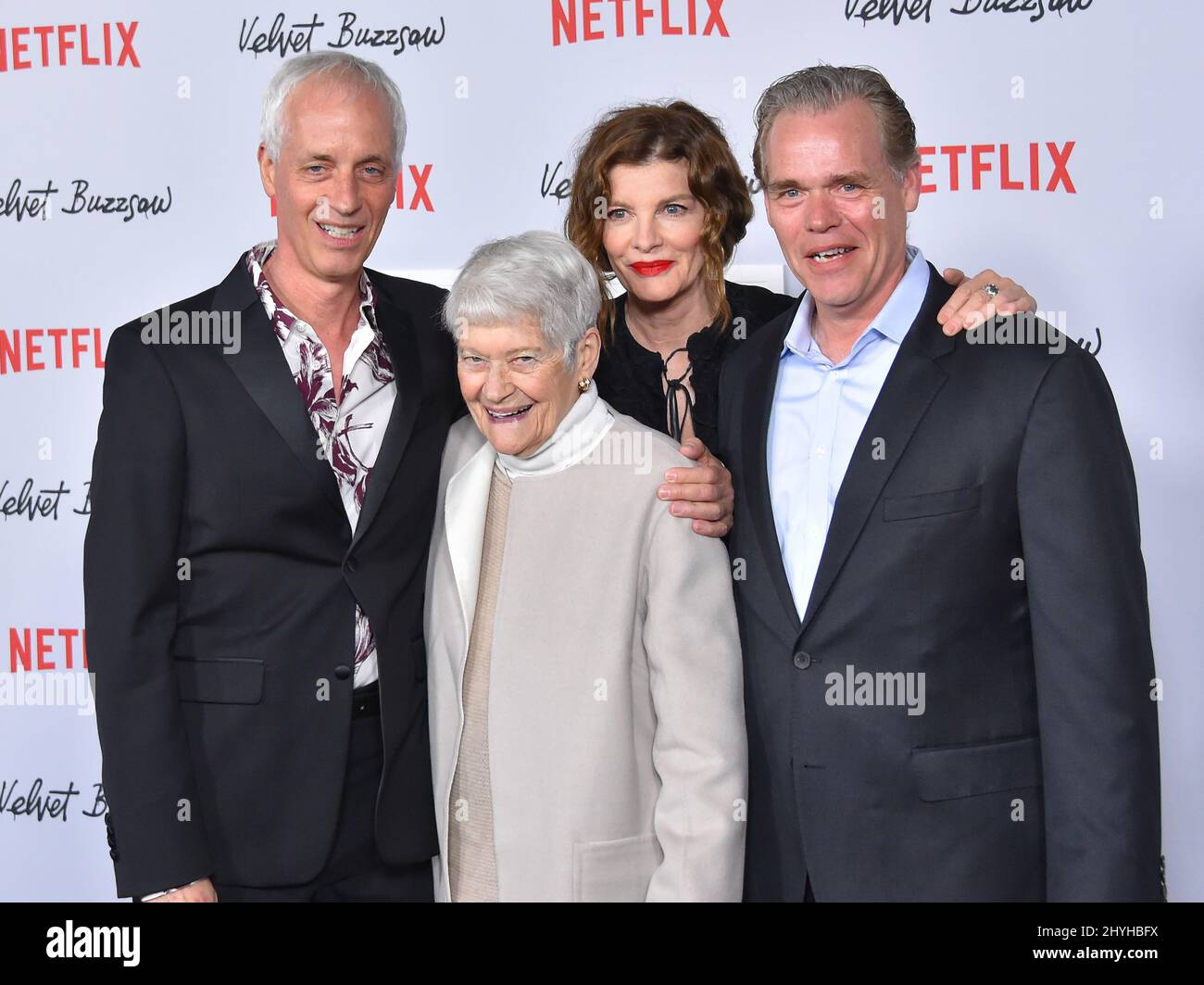 Dan Gilroy, Ruth Gaydos, Rene Russo und John Gilroy kommen zur Netflix ...