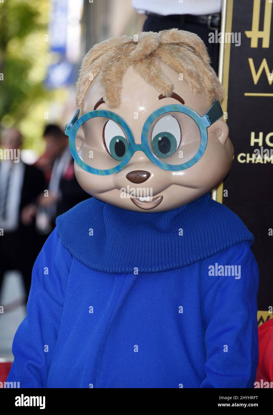 Simon von den Chipmunks bei der Alvin und der Chipmunks Star Ceremony ...