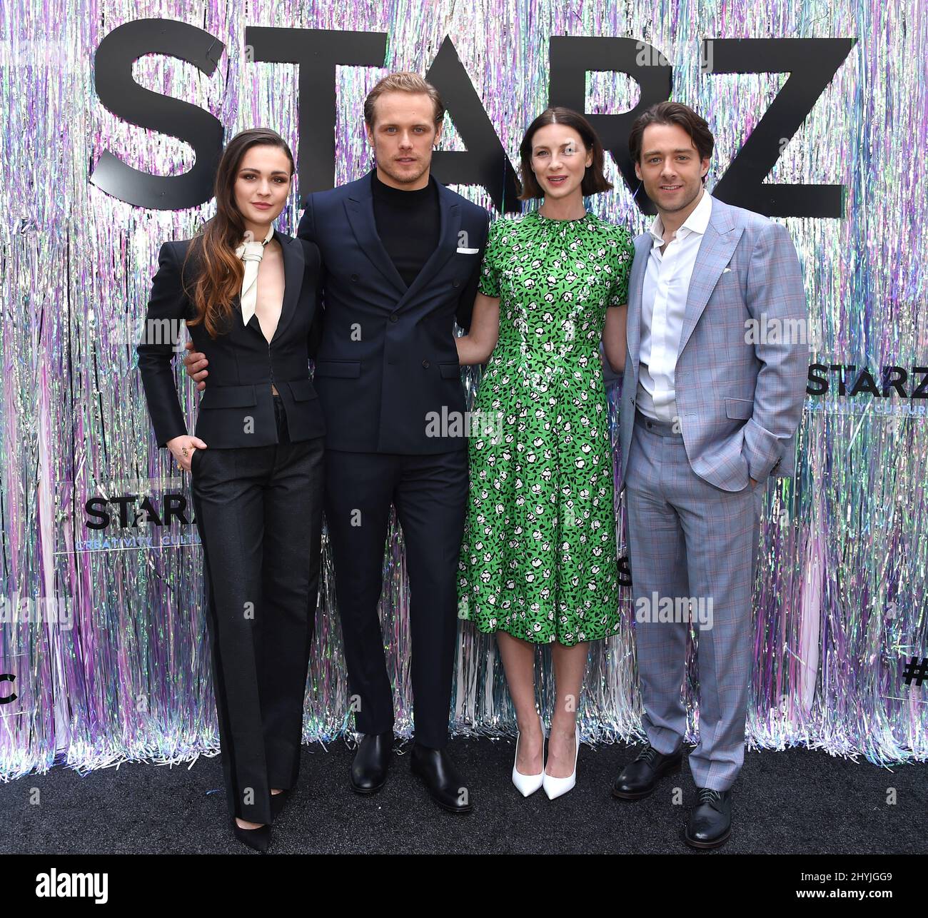 Sophie Skelton, Sam Heughan, Caitriona Balfe und Richard Rankin beim ...