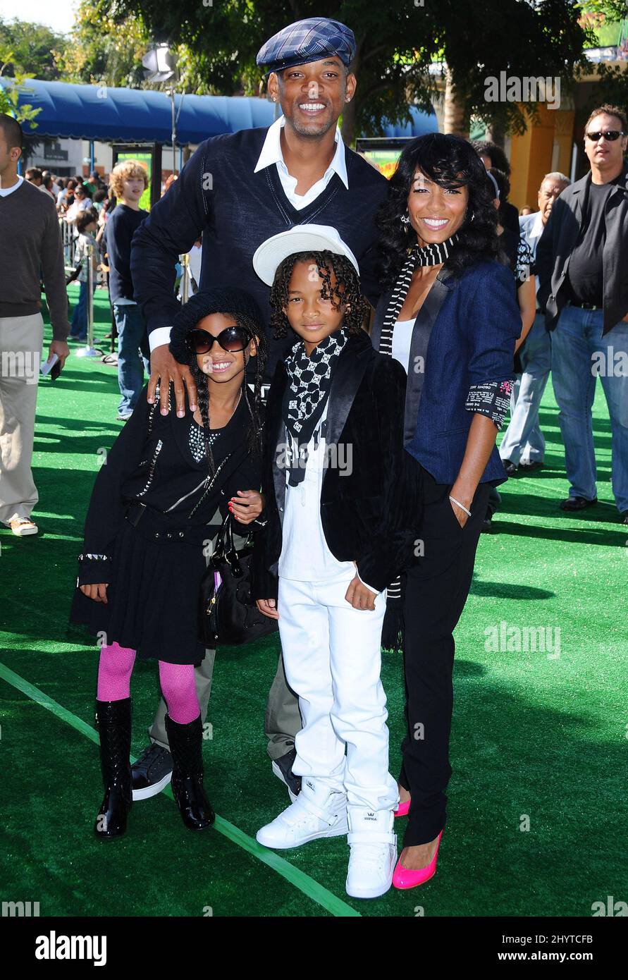 Will Smith, Jada Pinkett Smith und ihre Kinder Willow Smith und Jaden ...