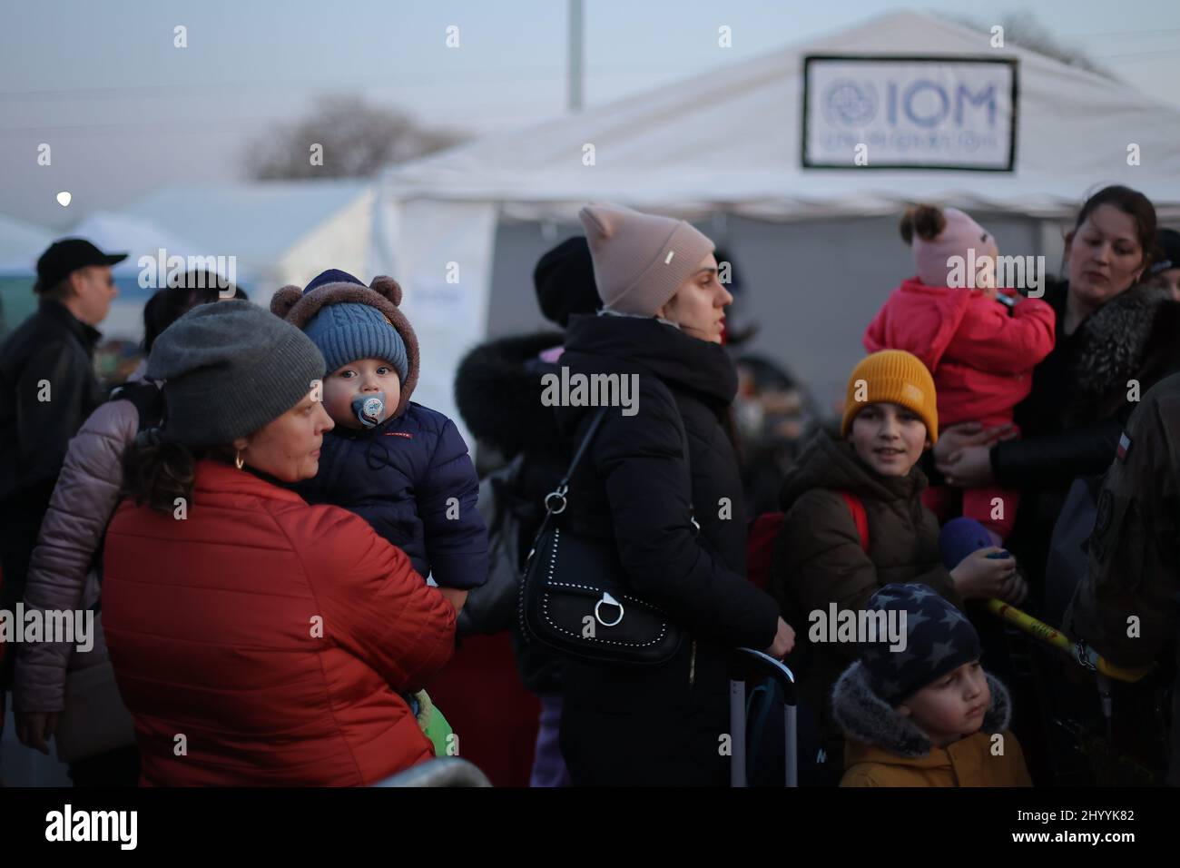 POLEN, OEKRAÏNE 14-03-2022 14-03-2022 POLEN, OEKRAÏNE - Duizenden vluchtelingen uit Oekraïne ...