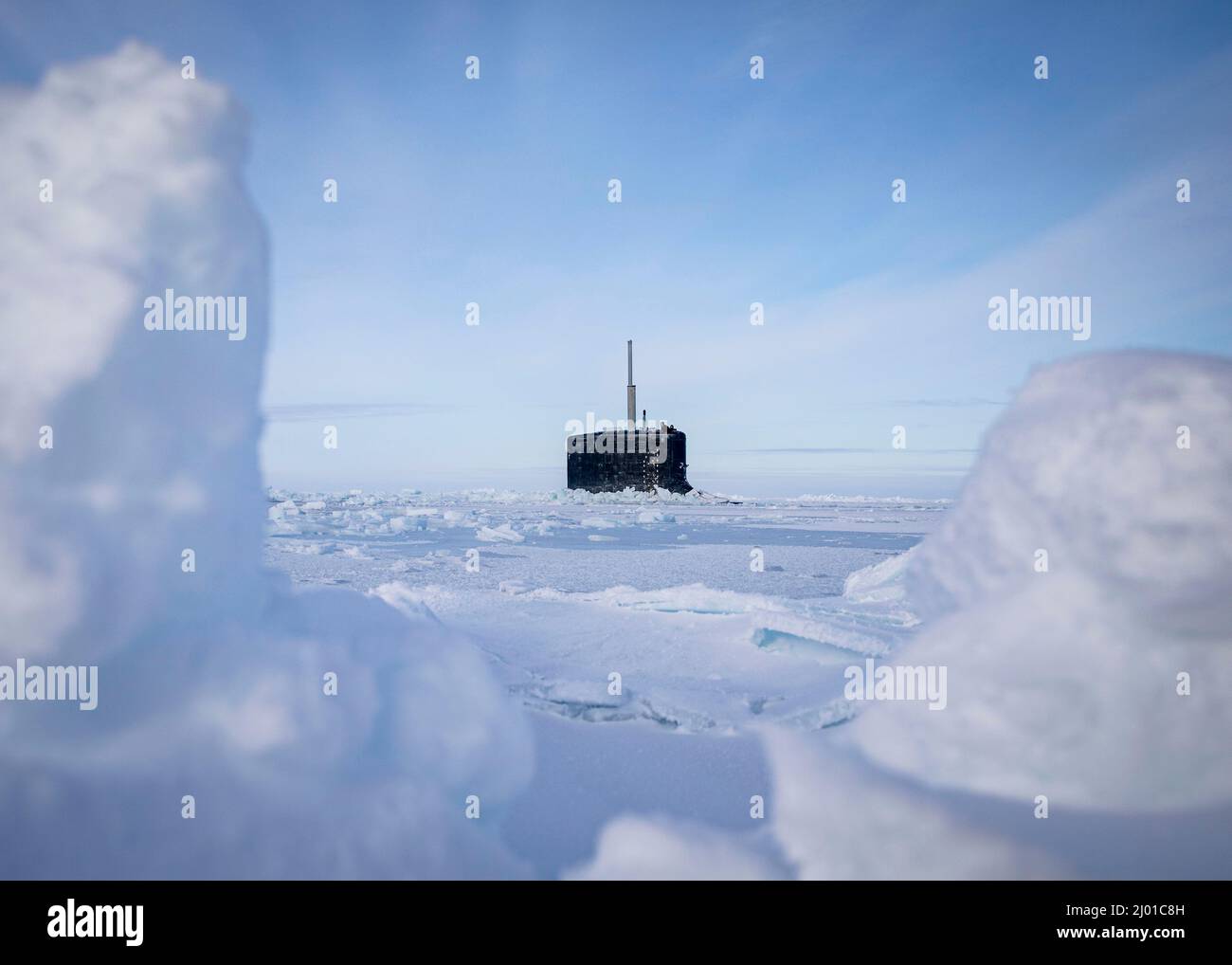 BEAUFORT SEA (13. März 2022) - das Schnellangriffs-U-Boot USS Illinois ...